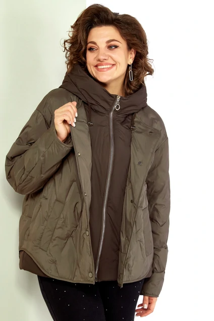 Куртка 2193 серо-оливковый Shetti купить в интернет магазине | в наличии